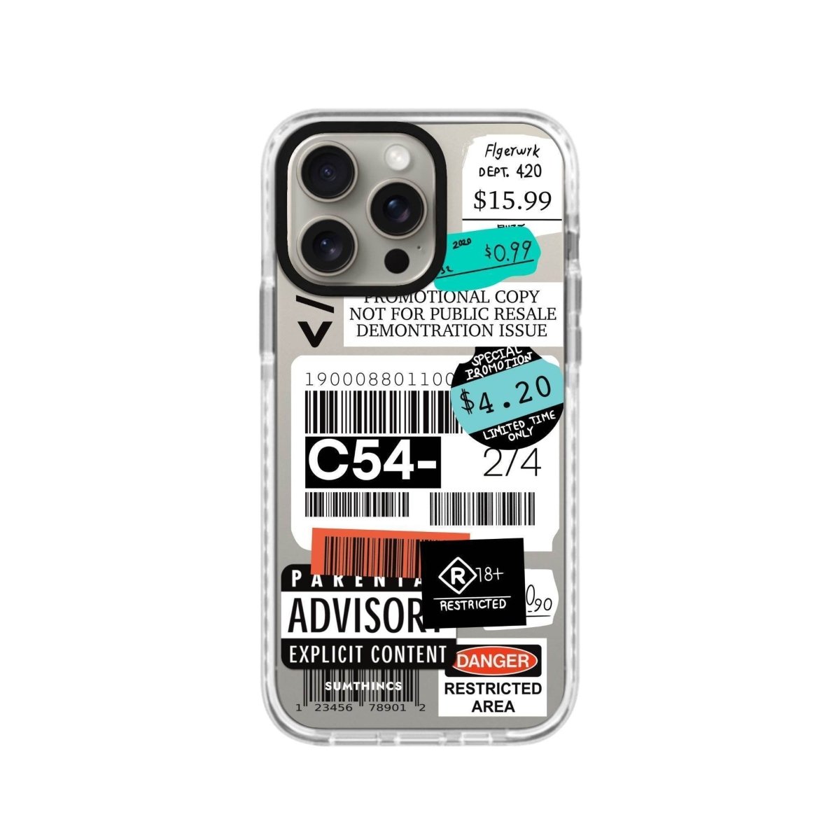 iPhone 15 Barcode C54 Procase Şeffaf Telefon Kılıfı | Sumthincs
